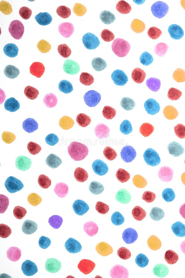 Polka Dot Spotty Circle Spots in Childrens Felt Tip Pen Rainbow ...