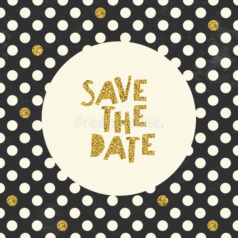 Polka Dot Vintage Card Template Stock Vector - Illustration of modern ...