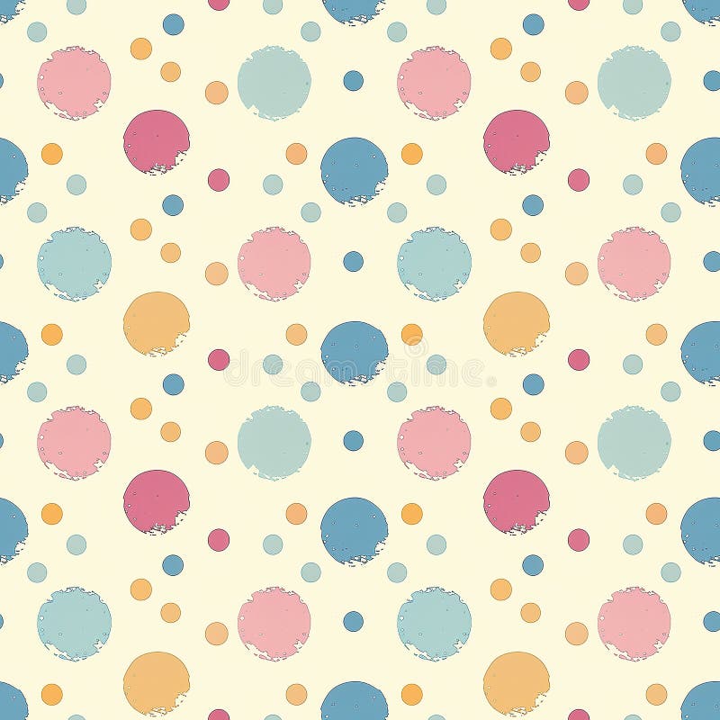 Polka Dot Wallpaper on Blue Background Stock Image - Image of interior ...