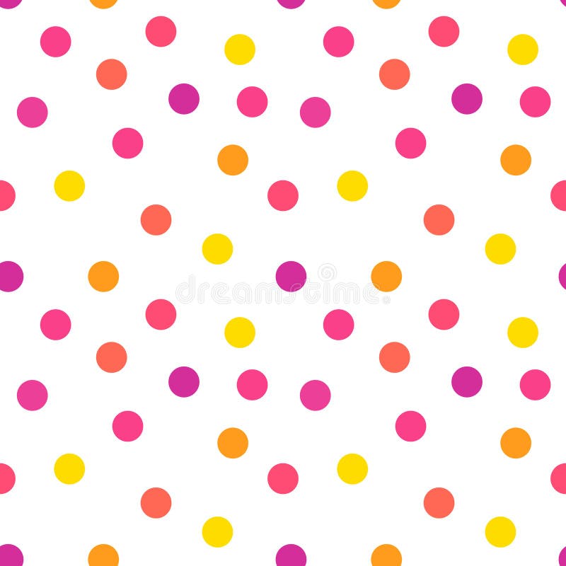 Polka Dots Cute Seamless Pattern Stock Vector - Illustration of texture ...