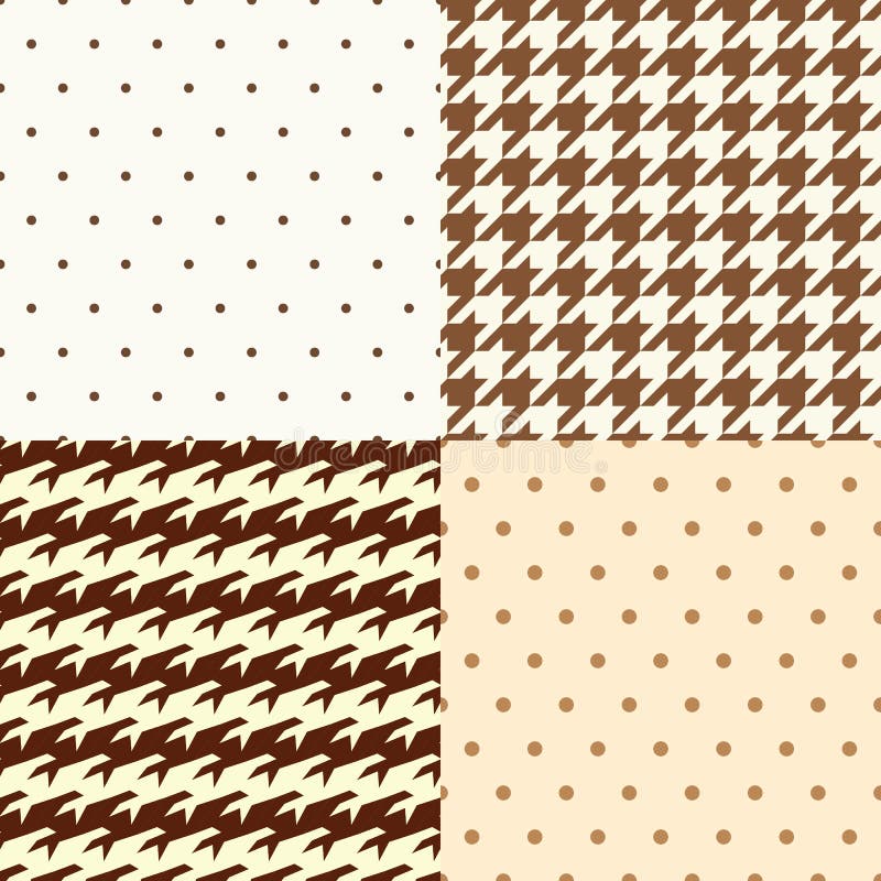 Houndstooth Seamless Fabric Pattern Stock Vector - Illustration of ...