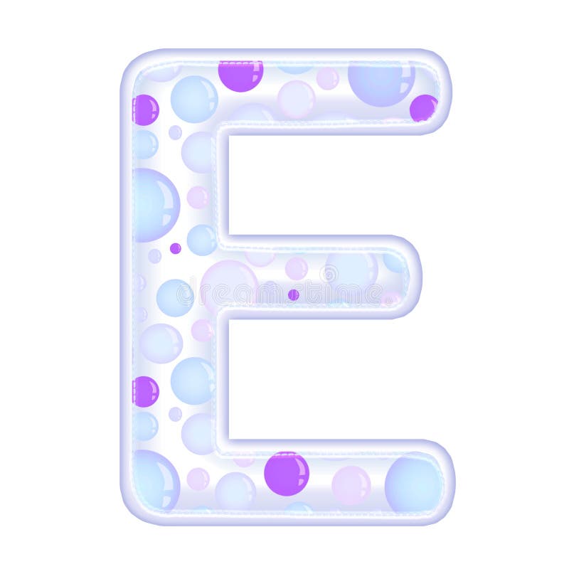 Polka dots letters E stock illustration. Illustration of typography ...