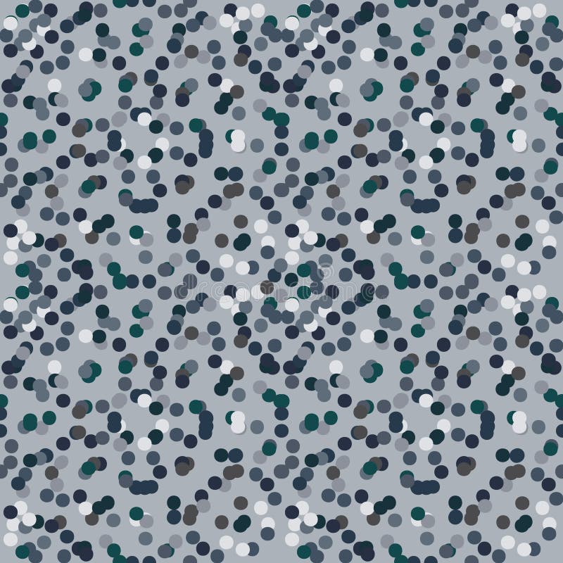 Polka Dots Shapes Abstract Seamless Pattern Stock Illustration ...