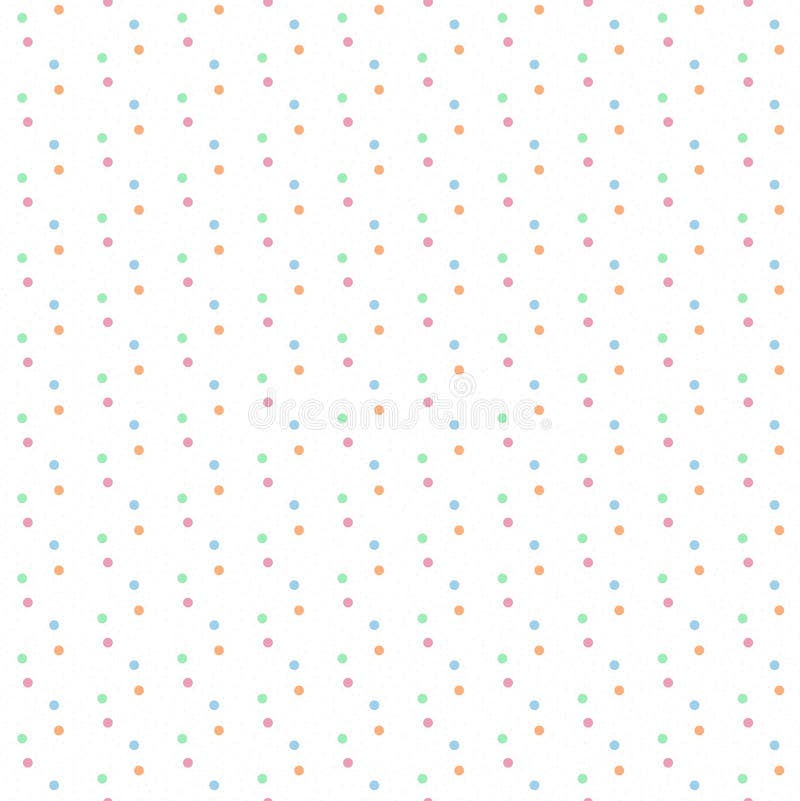 Polka Seamless Pattern. Simple Delicate Spot Pattern Stock Illustration ...