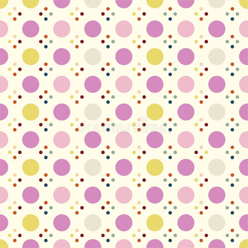 Polka Seamless Pattern. Simple Delicate Spot Pattern Stock Illustration ...