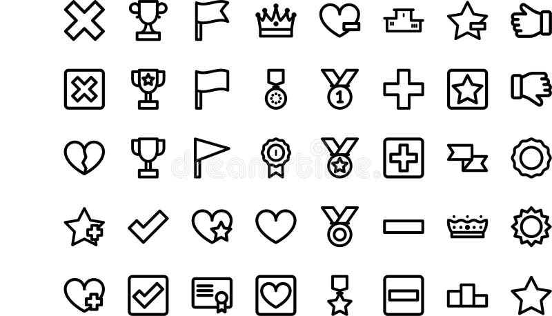 Poll and Contest Linear Icons High-Quality Vector Icons Collection with ...