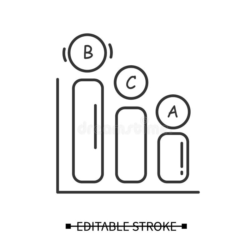 Poll Data Chart Icon. Marketing Client Feedback Research.Vector ...
