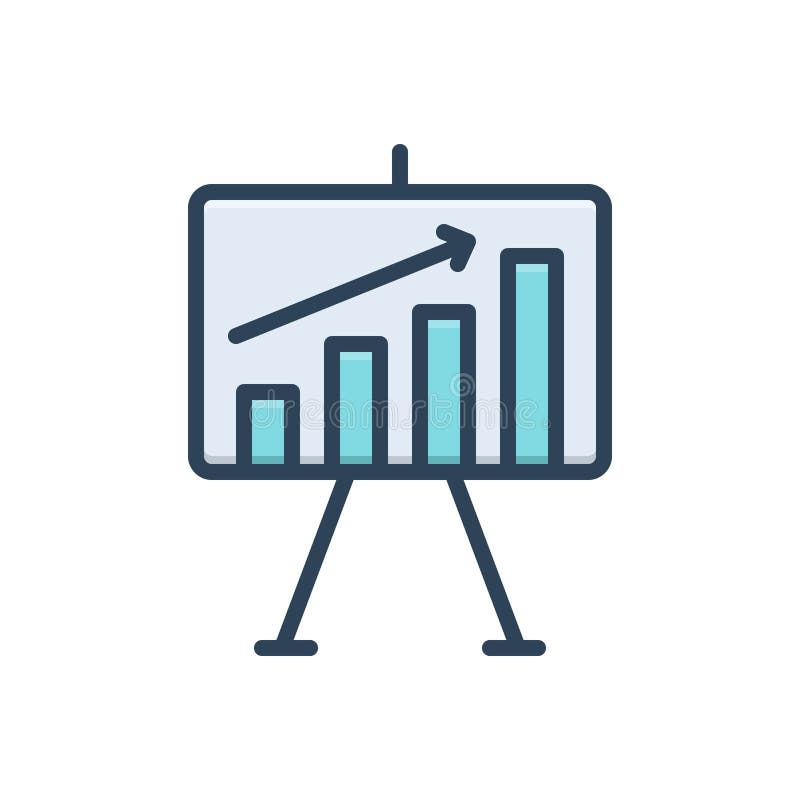 Color Illustration Icon for Poll, Infographic and Progress Stock Vector ...