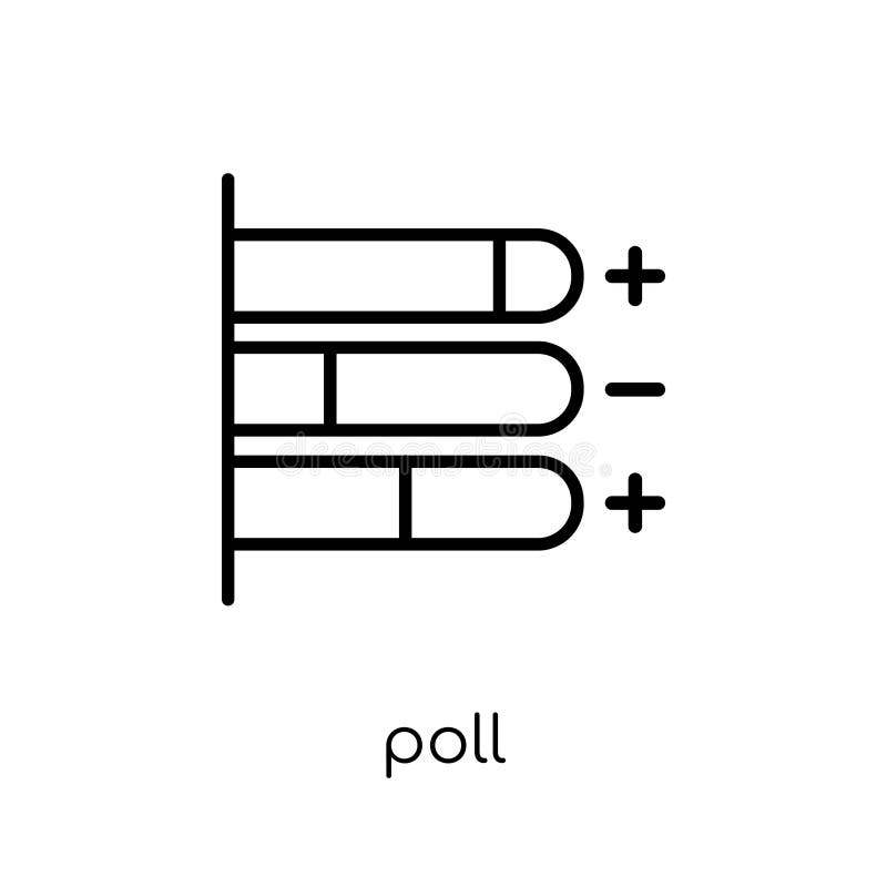 Poll Icon in Trendy Design Style. Poll Icon Isolated on White ...