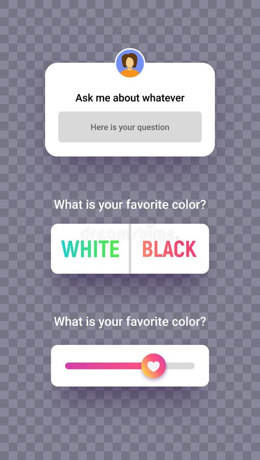 Poll Template for Social Media, Quiz Mockup Screen in Modern Gradient ...