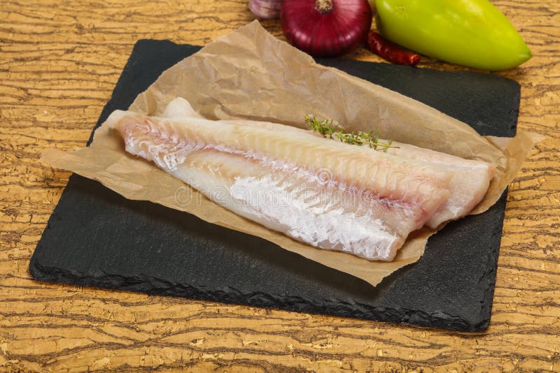 Pollack Fillet Raw Ready for Cooking Stock Image - Image of cuisine ...
