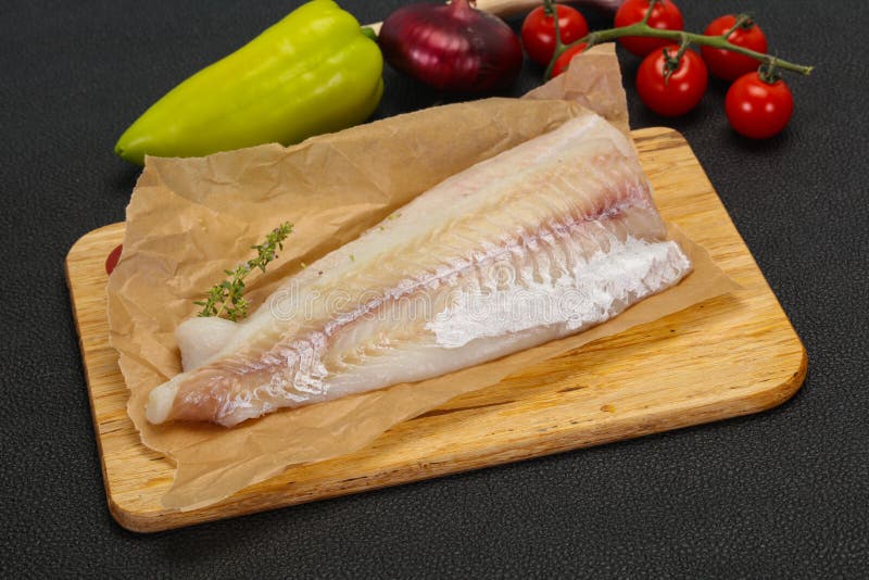 Pollack Fillet Raw Ready for Cooking Stock Image - Image of cuisine ...