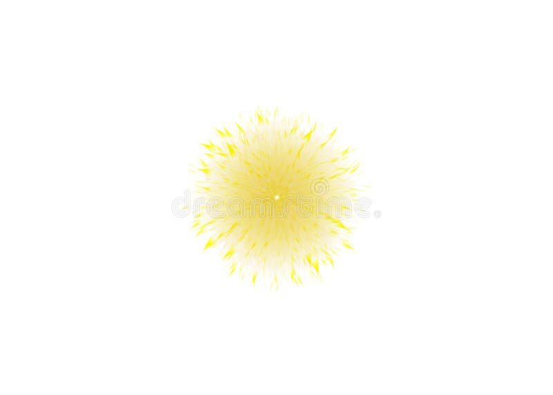 Abstract Yellow Pollen of Flower Isolated on White Background. Stock ...