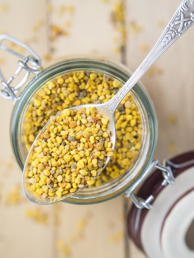 Pollen stock image. Image of ingredient, honey, wooden - 30345061
