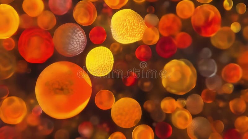 A of Pollen Grains Under the Microscope Revealing an Array of Colorful ...