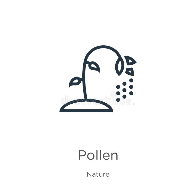 Pollen Icon Vector Sign And Symbol Isolated On White Background Stock ...