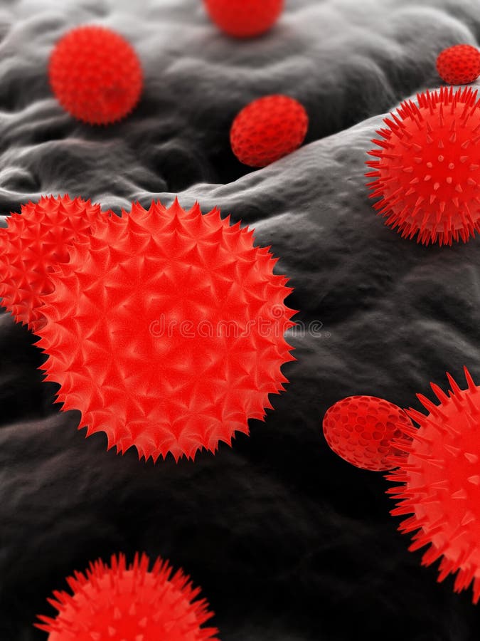 Pollen illustration stock illustration. Illustration of render - 14138252