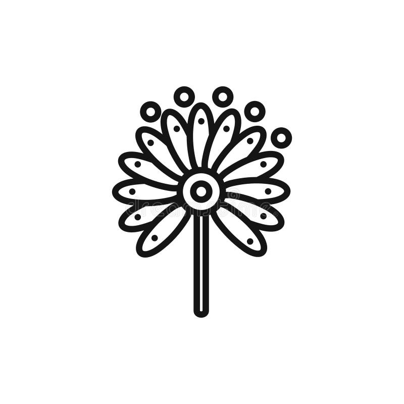 Pollen Logo Sign Vector Outline Stock Illustration - Illustration of ...