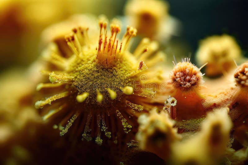 Pollen Particles Under Microscope Stock Image - Image of comb, closeup ...