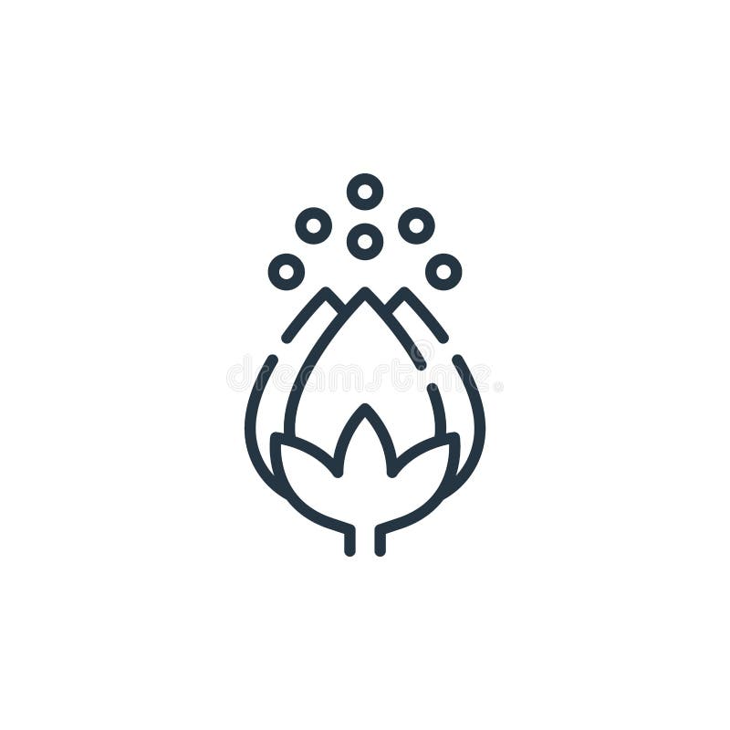 Pollen Outline Vector Icon. Thin Line Black Pollen Icon, Flat Vector ... Pollen Outline Vector Icon. Thin Line Black Pollen Icon, Flat Vector ...