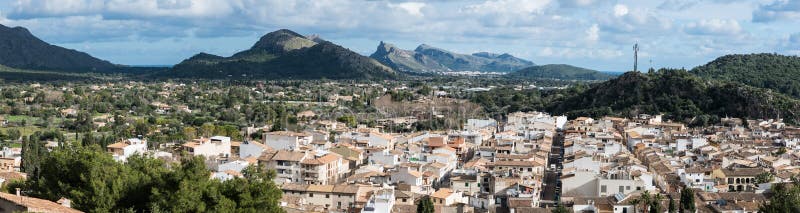 Pollenca, Spain - 12 28 2017 - Extra Large Panoramic View Over the ...
