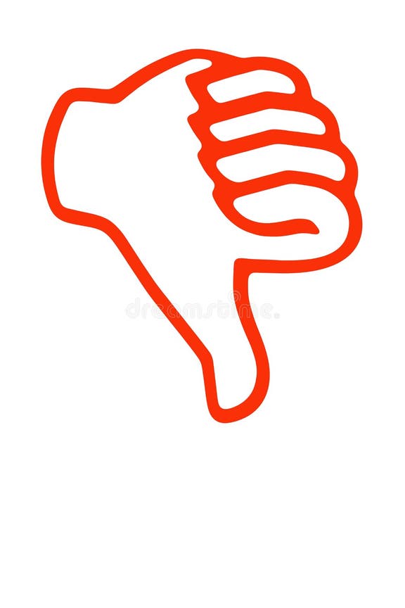 Pollice giù illustrazione di stock. Illustrazione di infruttuoso - 16810481