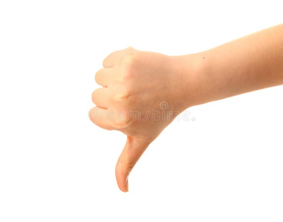 Pollice giù immagine stock. Immagine di negativo, barrette - 22953215