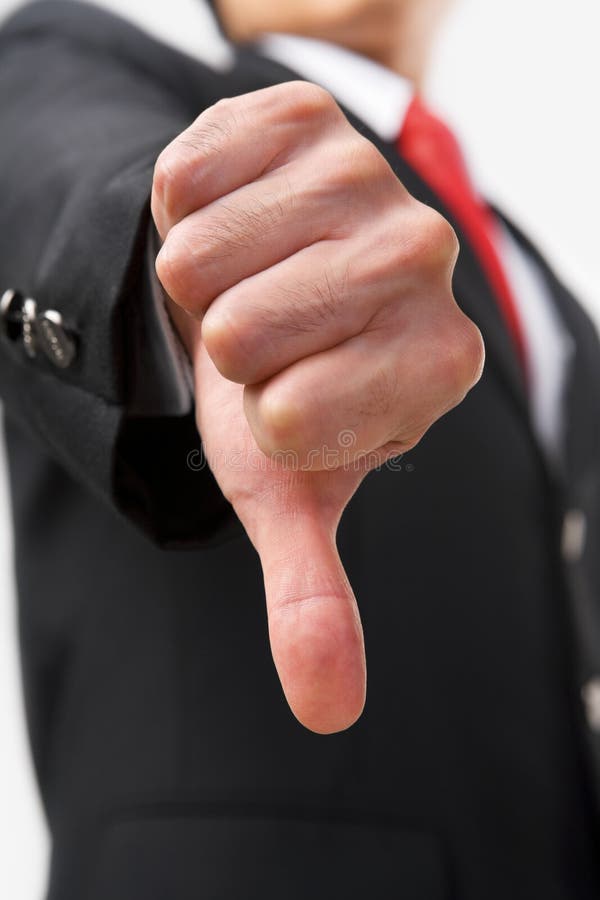 Pollice alto e pollice giù immagine stock. Immagine di dissentire ...