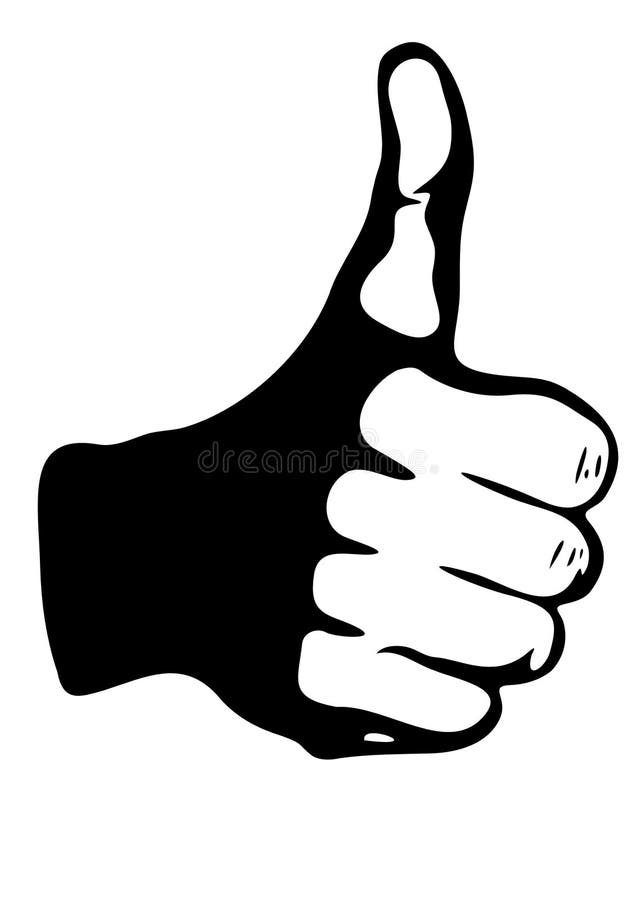 Pollice alto e pollice giù illustrazione vettoriale. Illustrazione di ...
