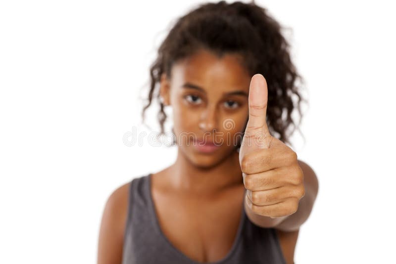 Pollice in su fotografia stock. Immagine di abbastanza - 101220558