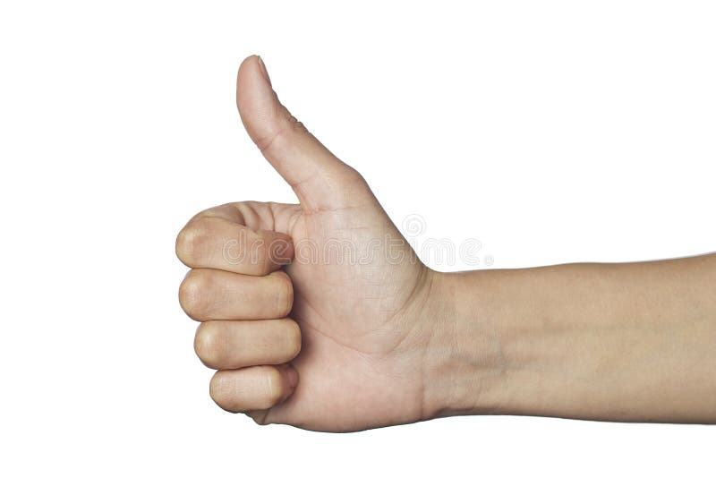 Pollice in su immagine stock. Immagine di pollici, isolato - 24795673