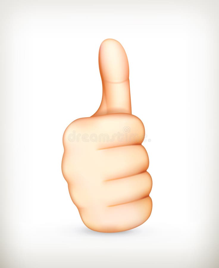 Pollice in su illustrazione vettoriale. Illustrazione di sfondo - 24548895