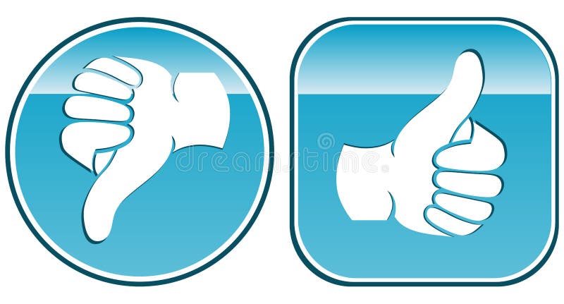 Pollice in su illustrazione vettoriale. Illustrazione di elemento ...