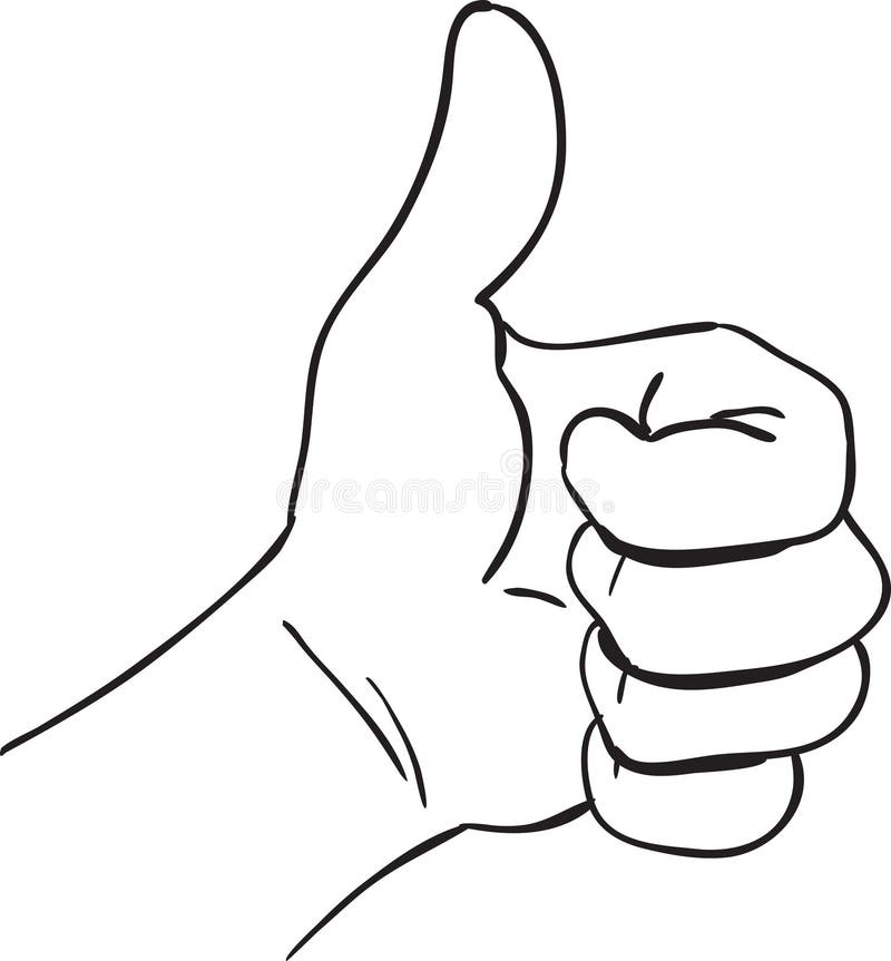 Pollice in su illustrazione vettoriale. Illustrazione di accosenta ...