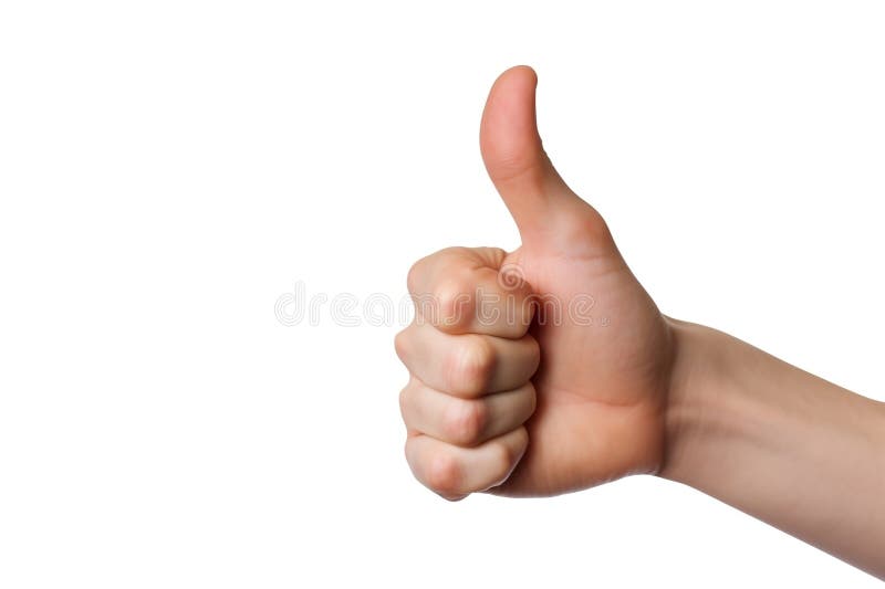 Pollice in Su, Isolato Su Uno Sfondo Trasparente. Ai Illustrazione di ...
