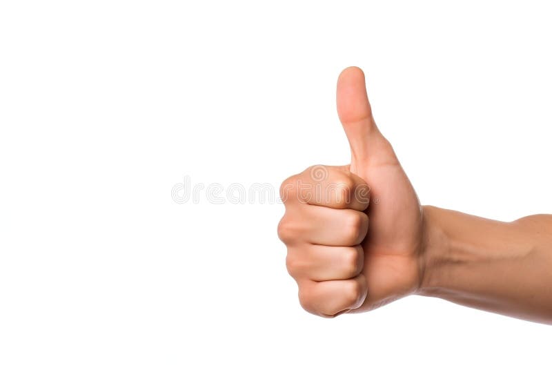 Pollice in Su, Isolato Su Uno Sfondo Trasparente. Ai Illustrazione di ...