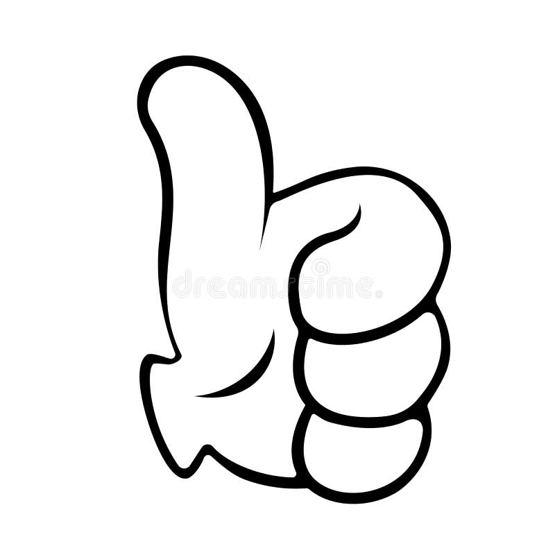 Persona Con Il Pollice Sul Pittogramma Del Segno Illustrazione ...