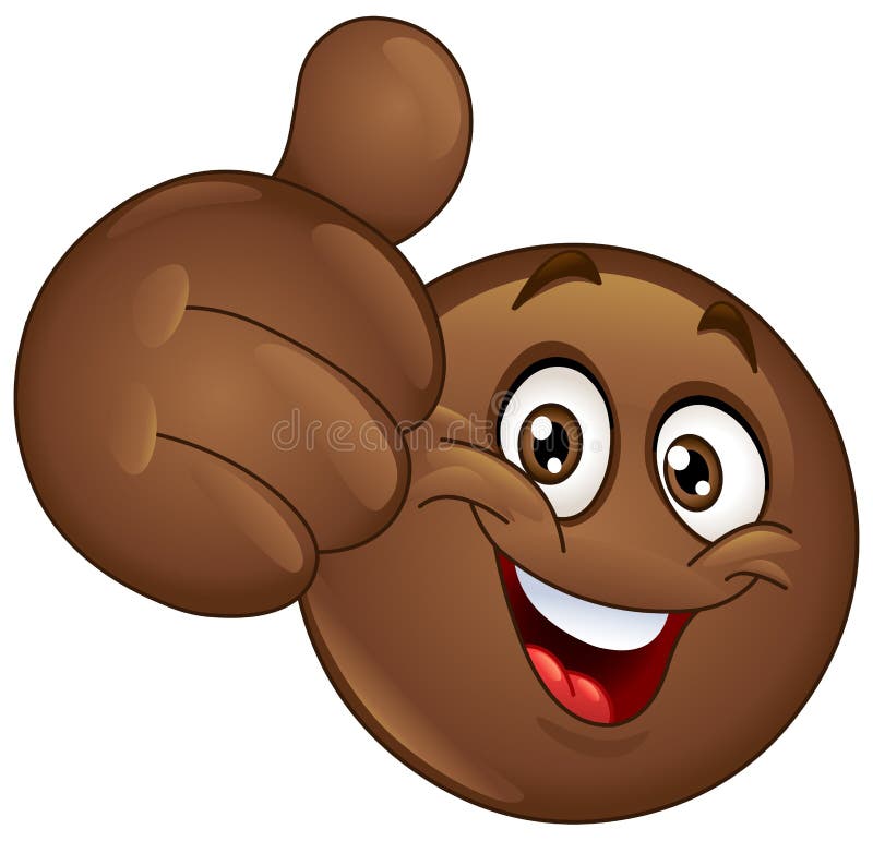 Emoticon Grasso Con Il Pollice Su Illustrazione Vettoriale ...