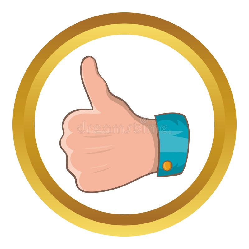 Pollice Sull'icona Di Vettore Di Gesto Illustrazione Vettoriale ...