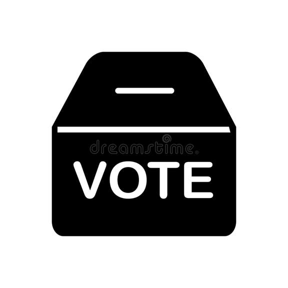 Black Solid Icon for Polling Box, Voting and Ballot Stock Vector ...