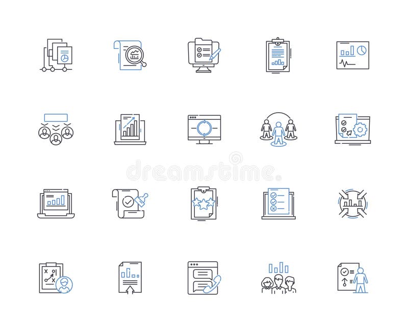 Polling Line Icons Collection. Survey, Voting, Election, Questionnaire ...