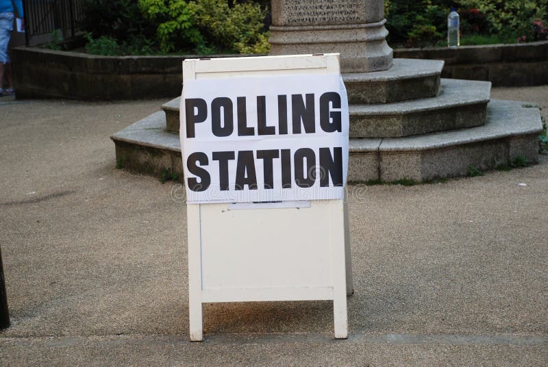 Polling Station in London, UK Stock Image - Image of balloting ...