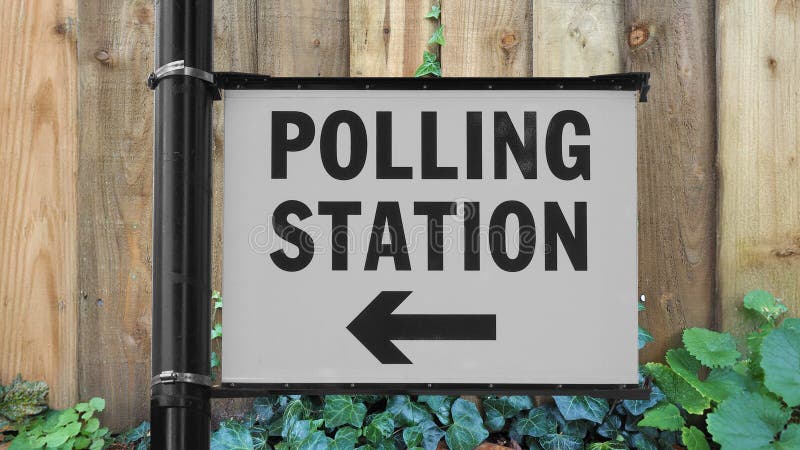 Polling station sign stock image. Image of station, voting - 321834469