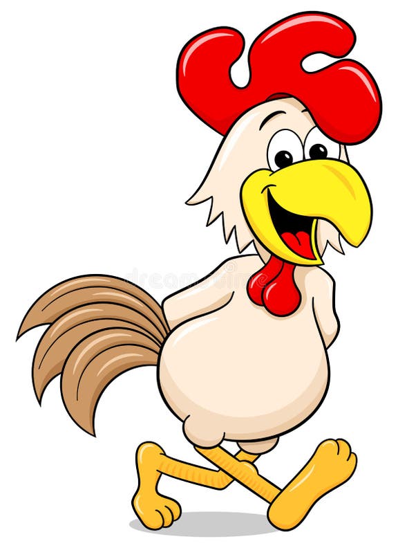 Pollo Alegre De La Historieta Ilustración del Vector - Ilustración de vector, feliz: 66765206
