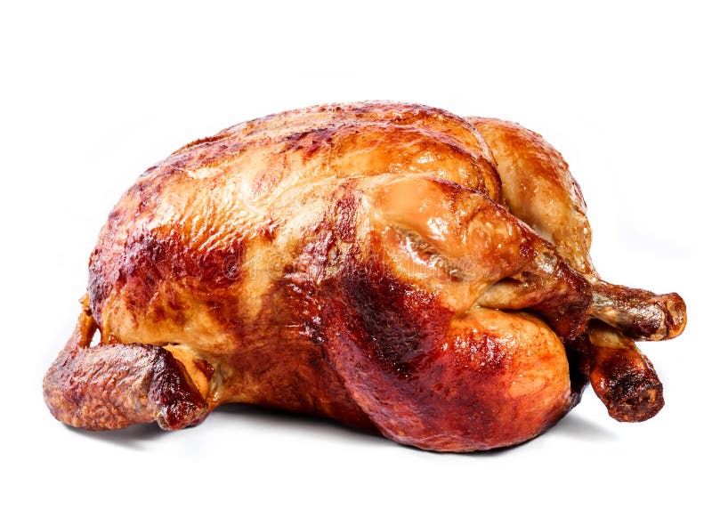 Pollo Asado Aislado En El Fondo Blanco Imagen de archivo - Imagen de ...