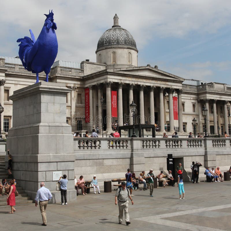 Pollo Azul Trafalgar Square Londres Imagen editorial - Imagen de pollo ...