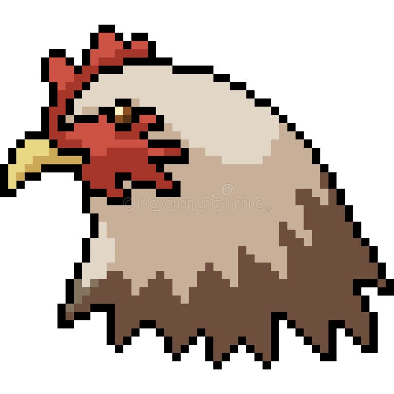 Pollo Del Arte Del Pixel Del Vector Ilustración del Vector ...