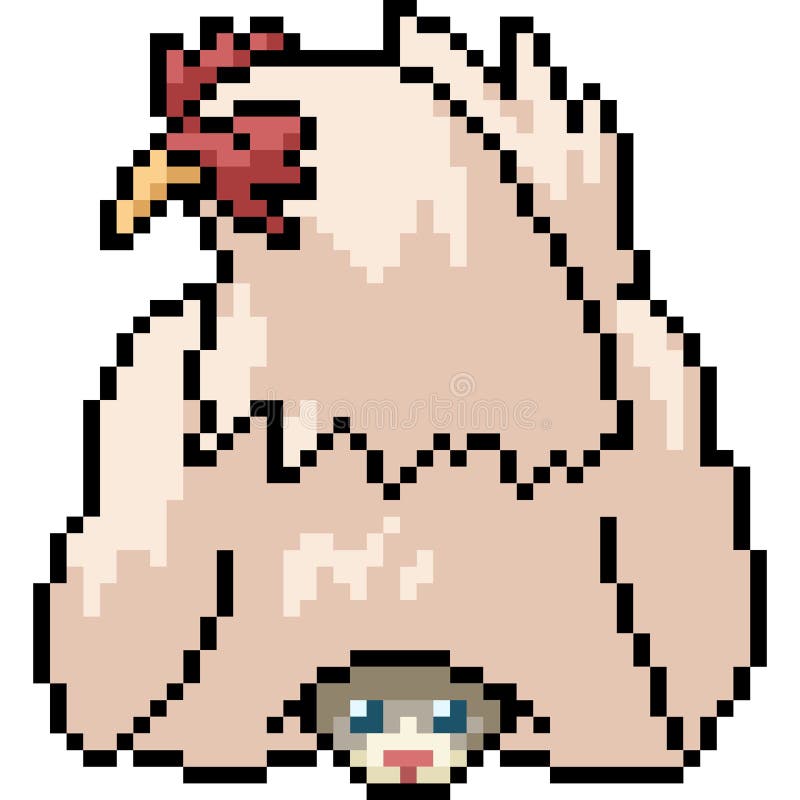 Pollo Del Arte Del Pixel Del Vector Ilustración del Vector ...