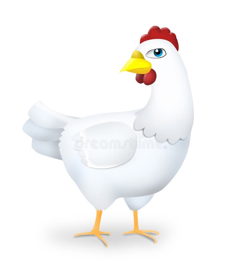 Pollo da Cartone Animato illustrazione di stock. Illustrazione di ...