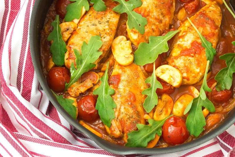 El Risotto Y El Hogar Italianos Del Pollo Hicieron El Pan Foto de ...